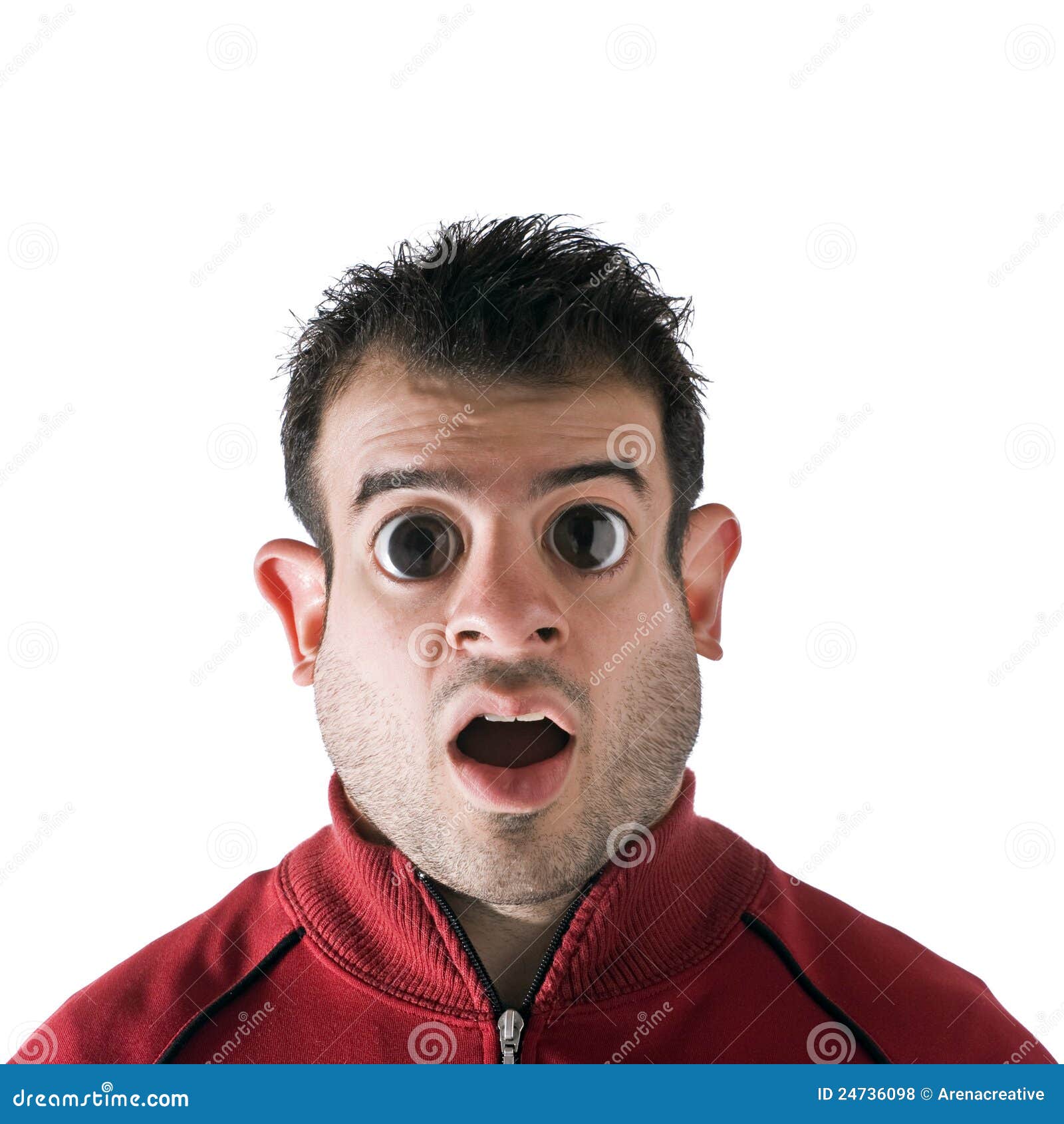 Gekke Eyed Mens stock foto. Image of grappig, buitenissig - 24736098