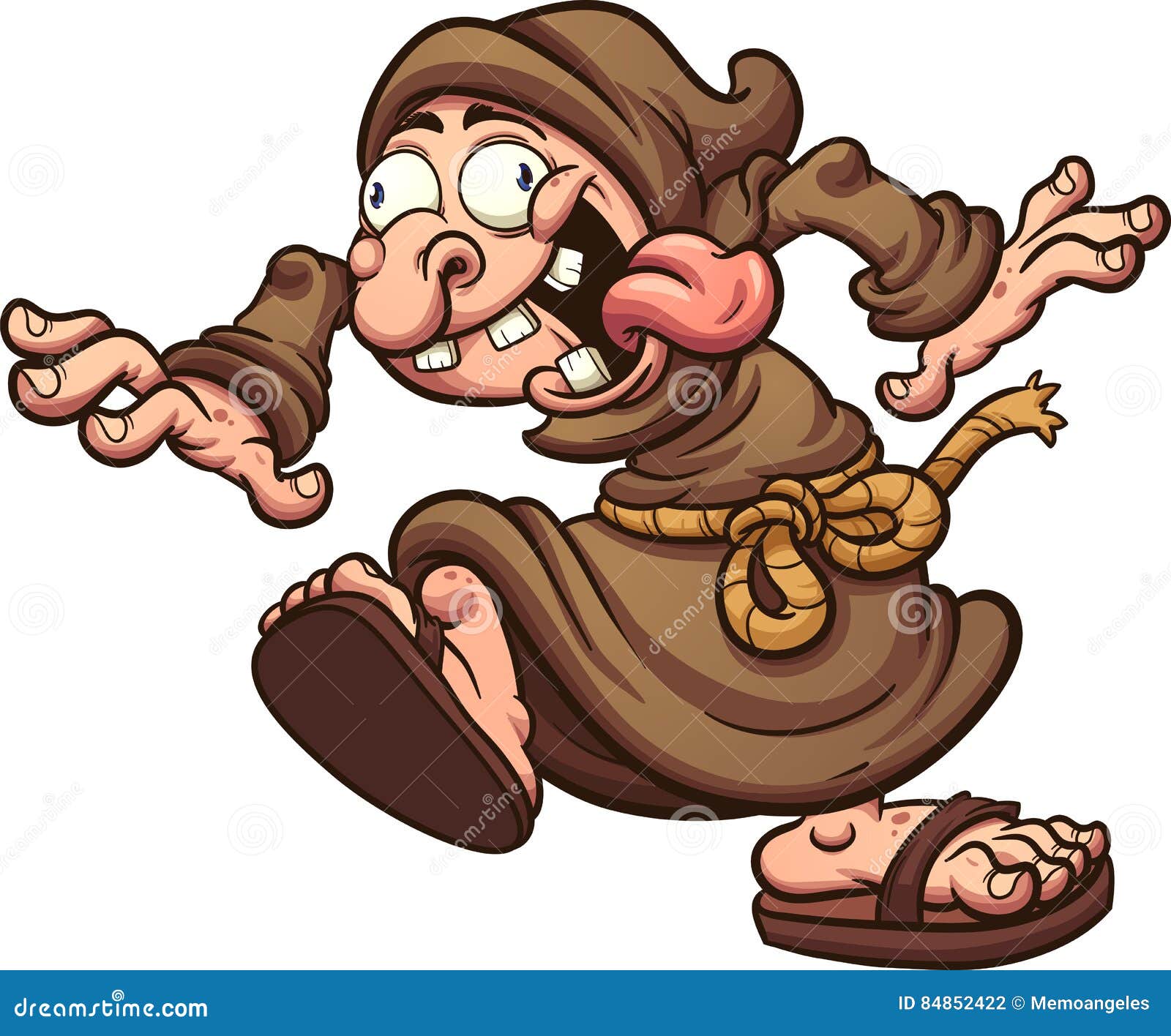 Gekke monnik vector illustratie. Illustration of verloop - 84852422