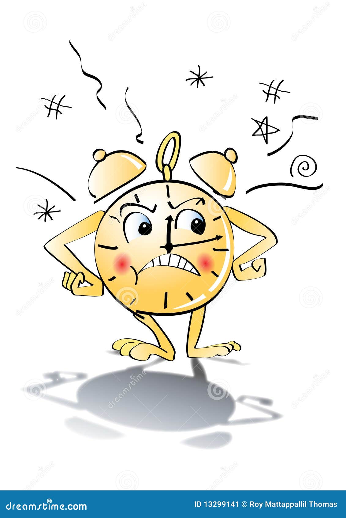 Gekke prikklok vector illustratie. Illustration of beeldverhaal - 13299141