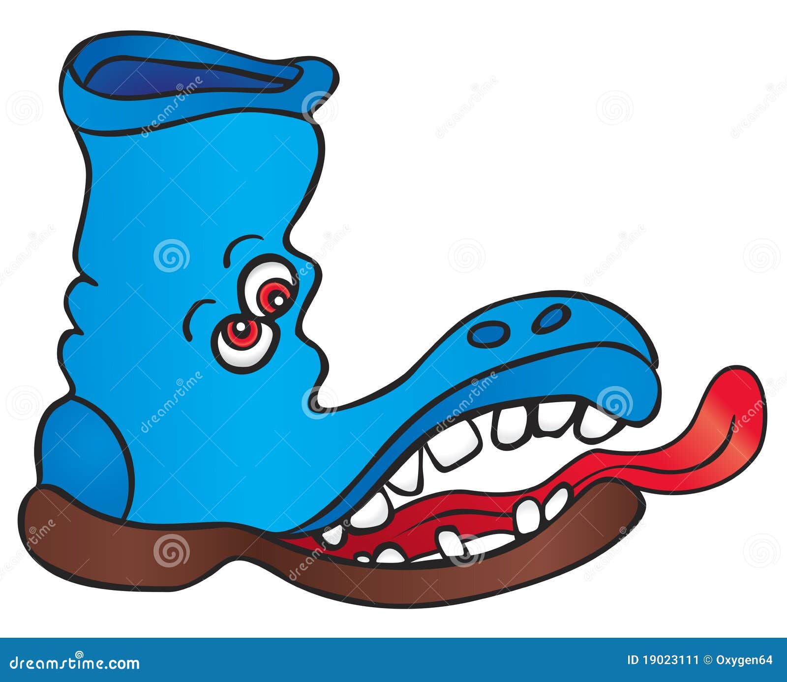 Gekke schoen vector illustratie. Illustration of lopen - 19023111