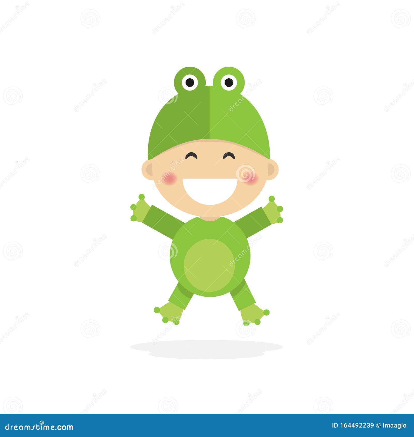 Gekleed als kikker vector illustratie. Illustration of traditioneel ...