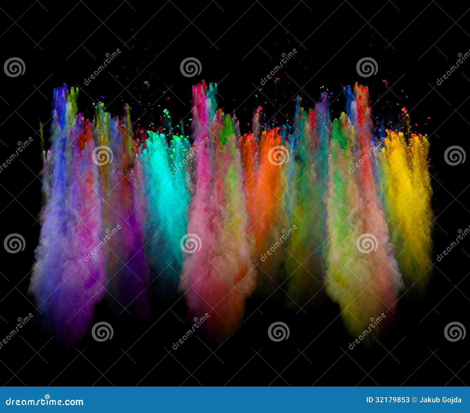 Gekleurd poeder stock afbeelding. Image of zwart, uitbarsting - 32179853
