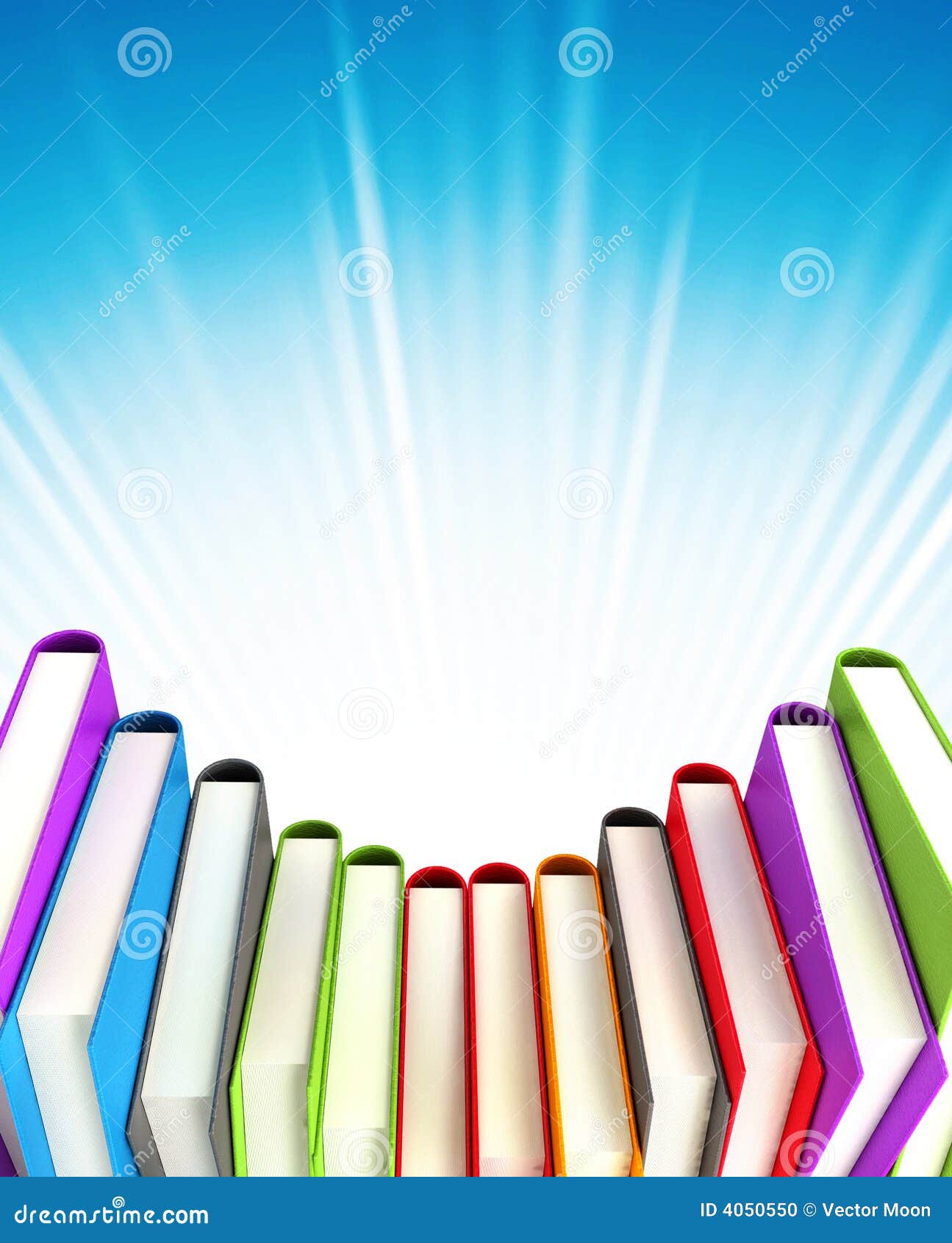 Gekleurde Boeken Op Achtergrond Stock Illustratie - Illustration of ...