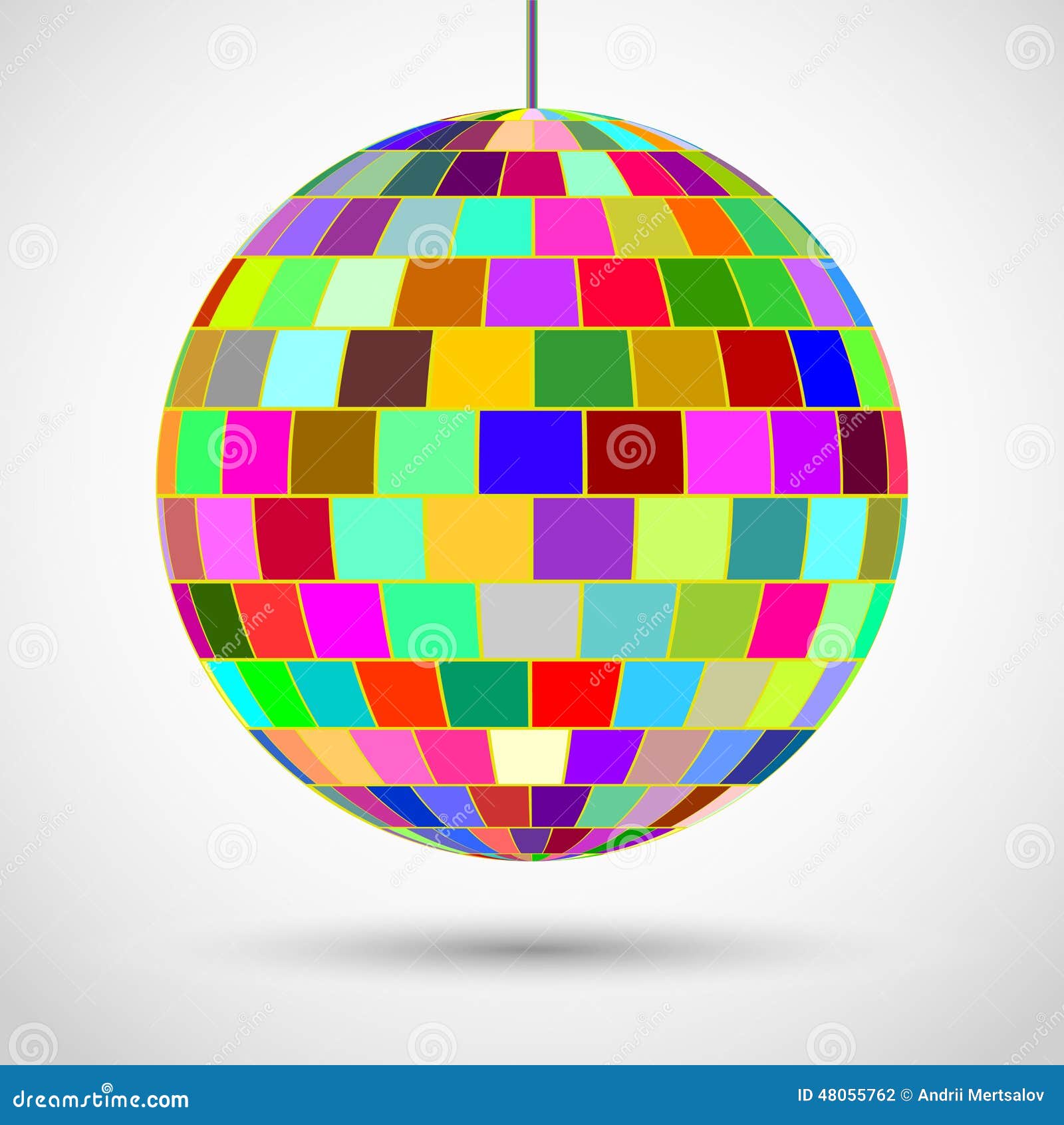 Gekleurde discobal vector illustratie. Illustration of patroon - 48055762