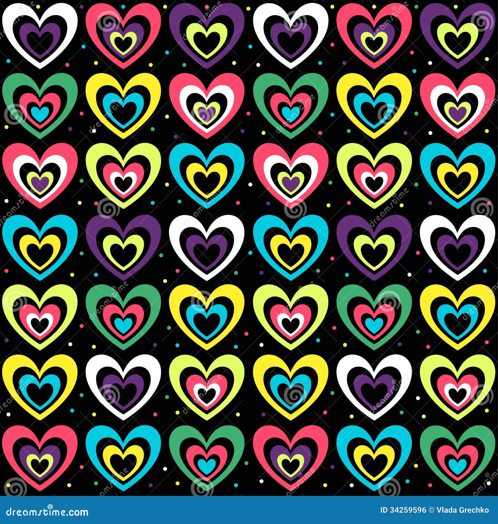 Gekleurde harten vector illustratie. Illustration of gevoelig - 34259596