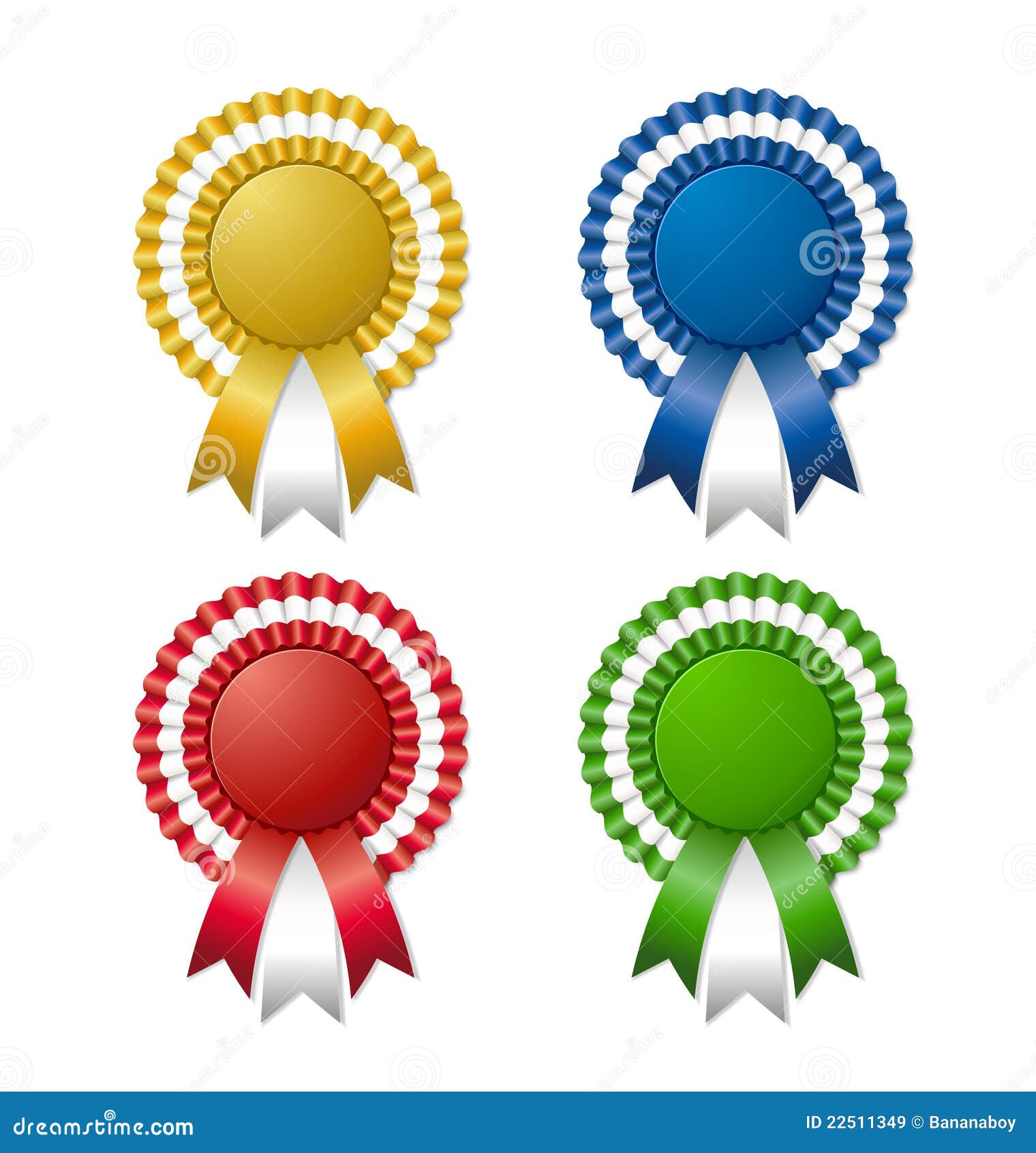 Gekleurde rozetten vector illustratie. Illustration of viering - 22511349