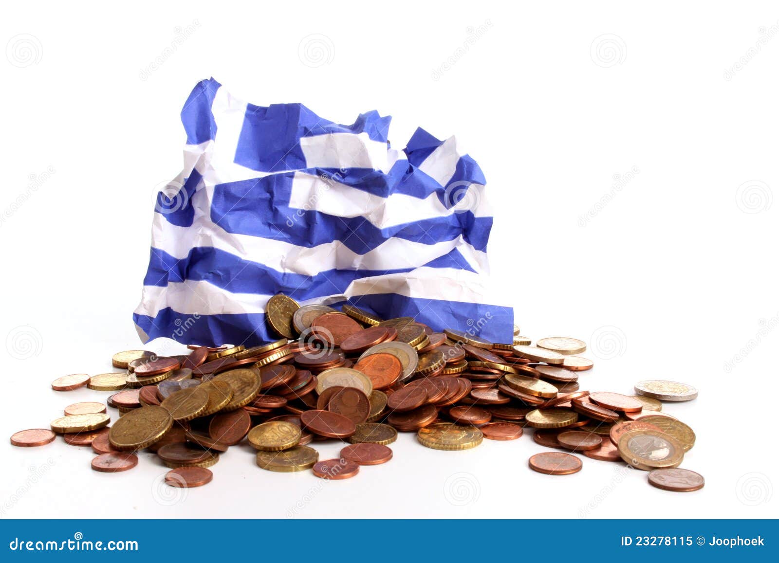 Geknitterte Griechische Markierungsfahne Stockbild - Bild von ...