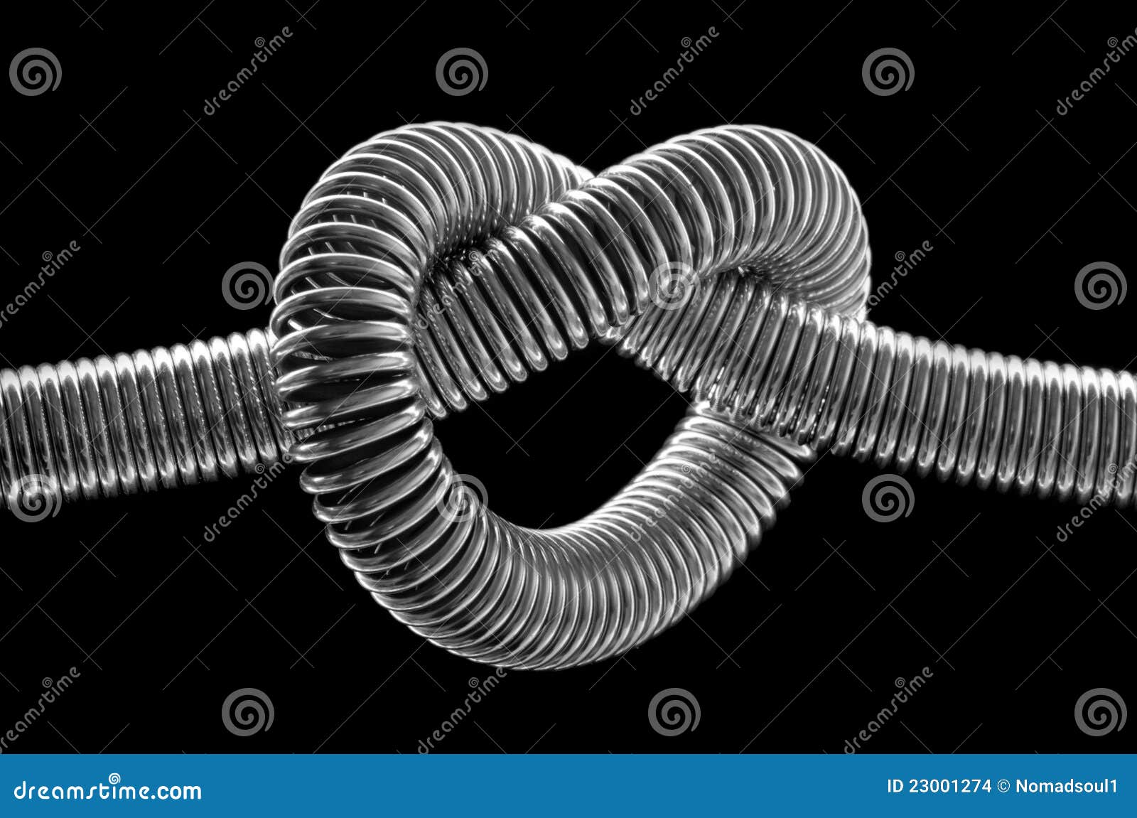 Geknotete Metallfeder stockfoto. Bild von inneres, eisen - 23001274