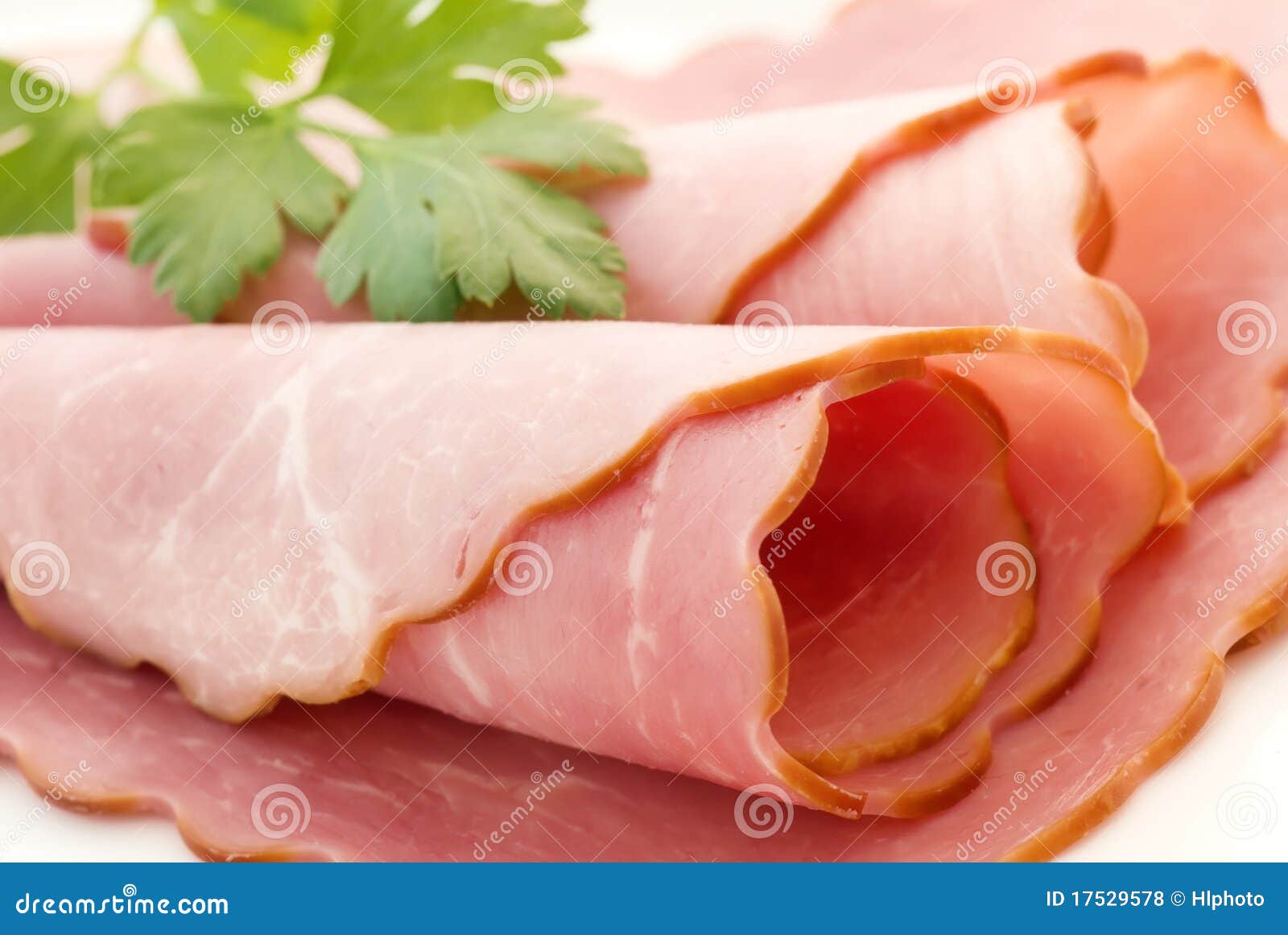 Gekookte gerookt ham stock foto. Image of gastronomisch - 17529578