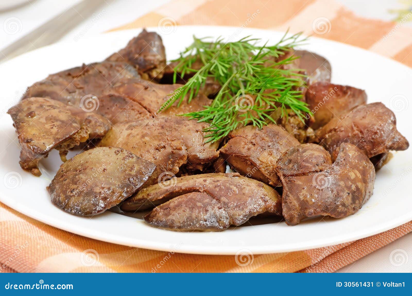 Gekookte kippenlever stock afbeelding. Image of geroosterd - 30561431