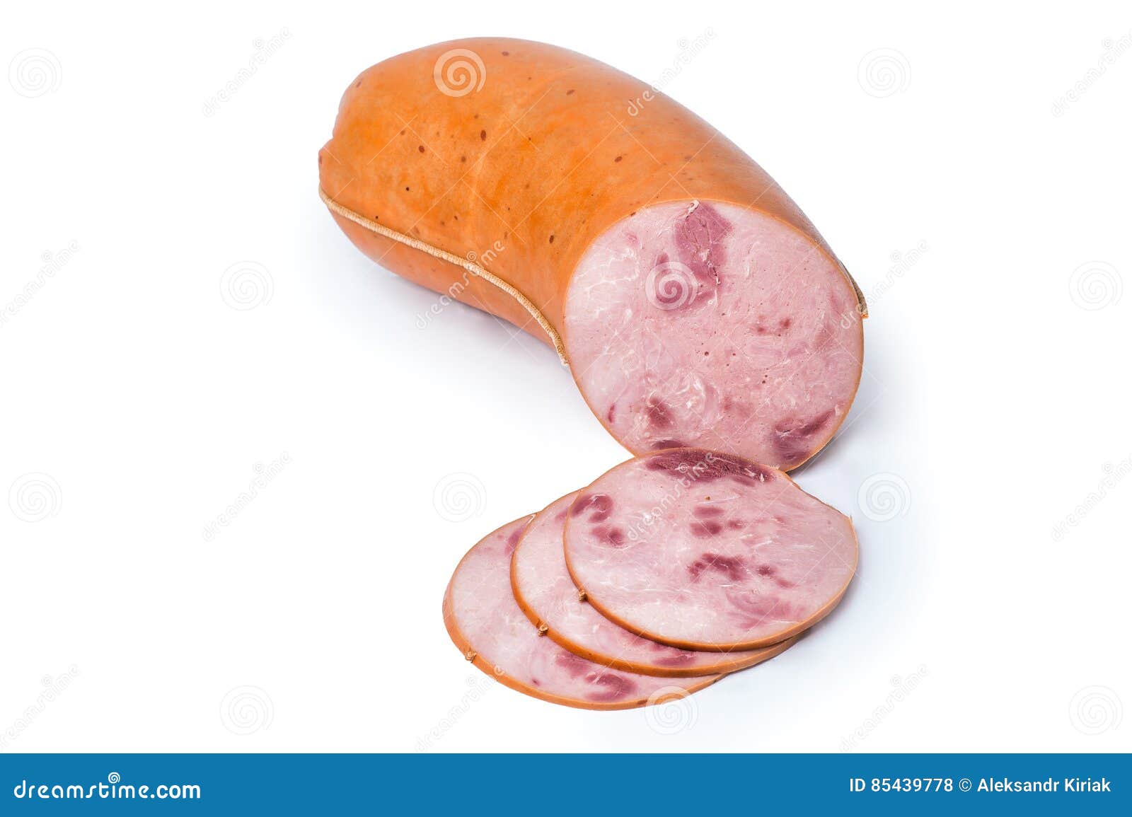 Gekookte Worst in Een Natuurlijk Omhulsel Stock Foto - Image of dieet ...