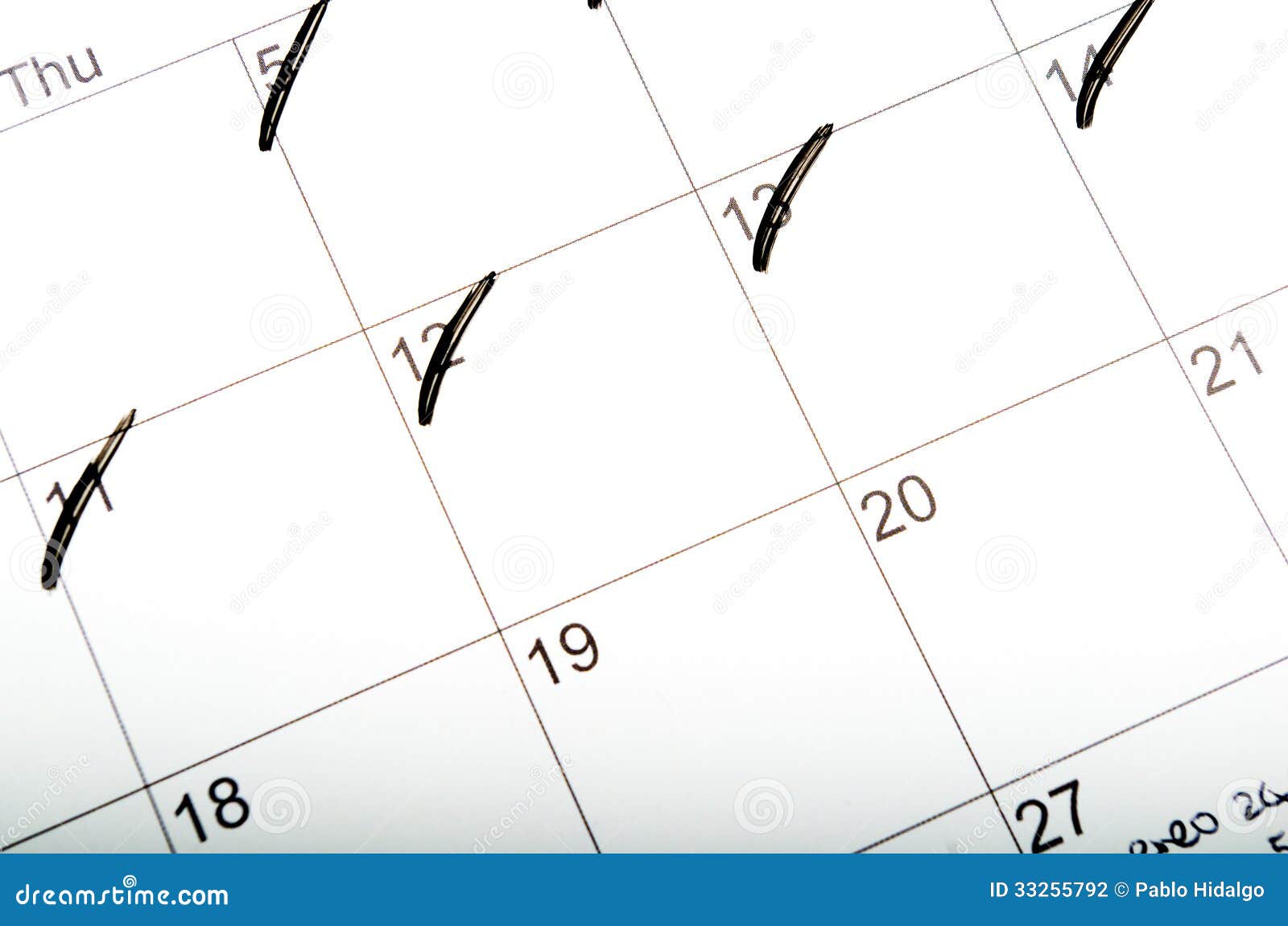 Gekraste Tekens Op De Kalenderdagen Stock Foto - Image of agenda, kader ...