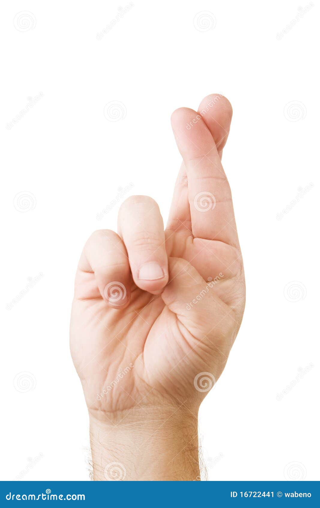 Gekreuzte Finger stockbild. Bild von meldung, kreuz, leben - 16722441