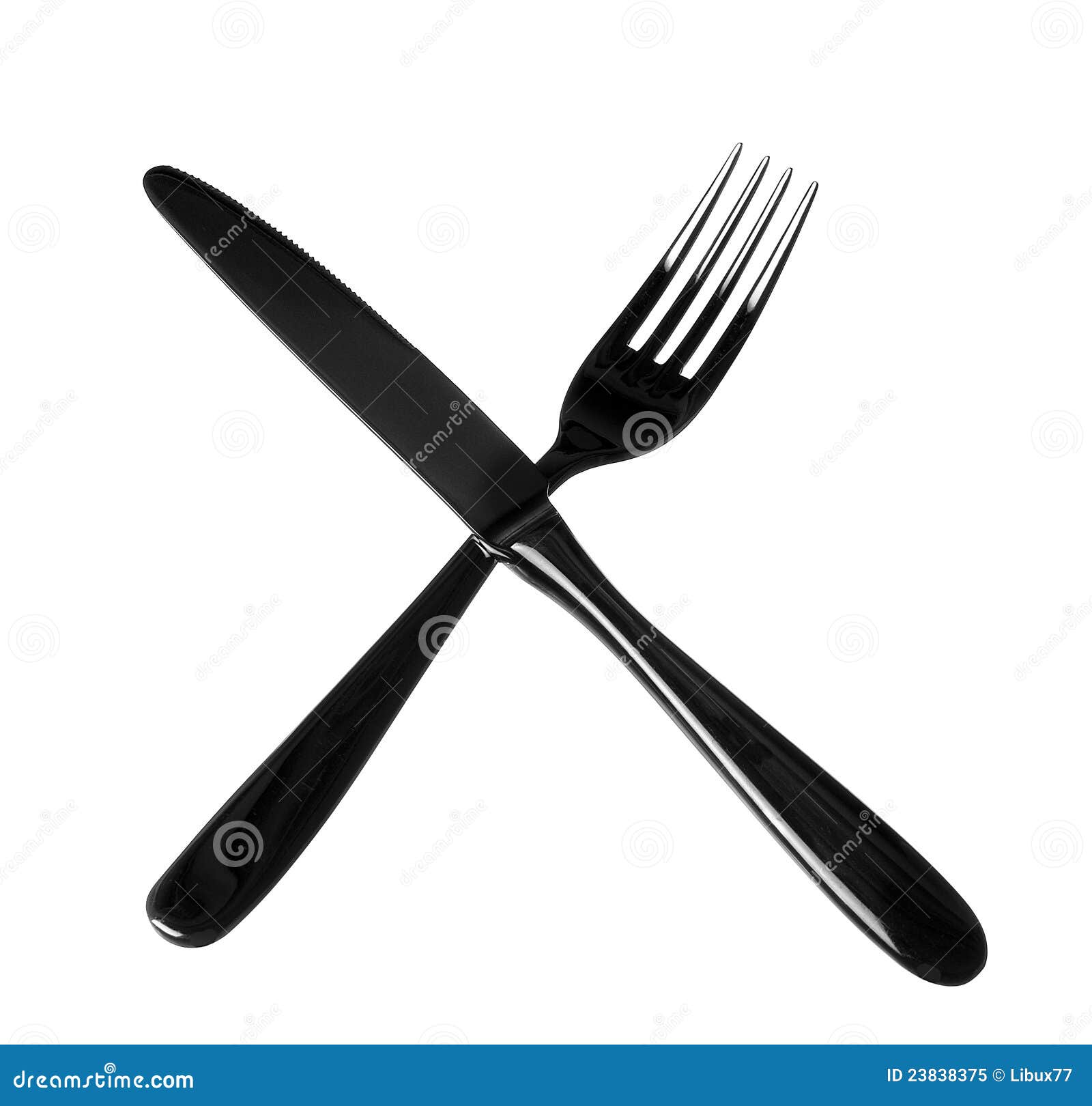 Gekreuzte Gabel und Messer stockbild. Bild von gaststätte - 23838375