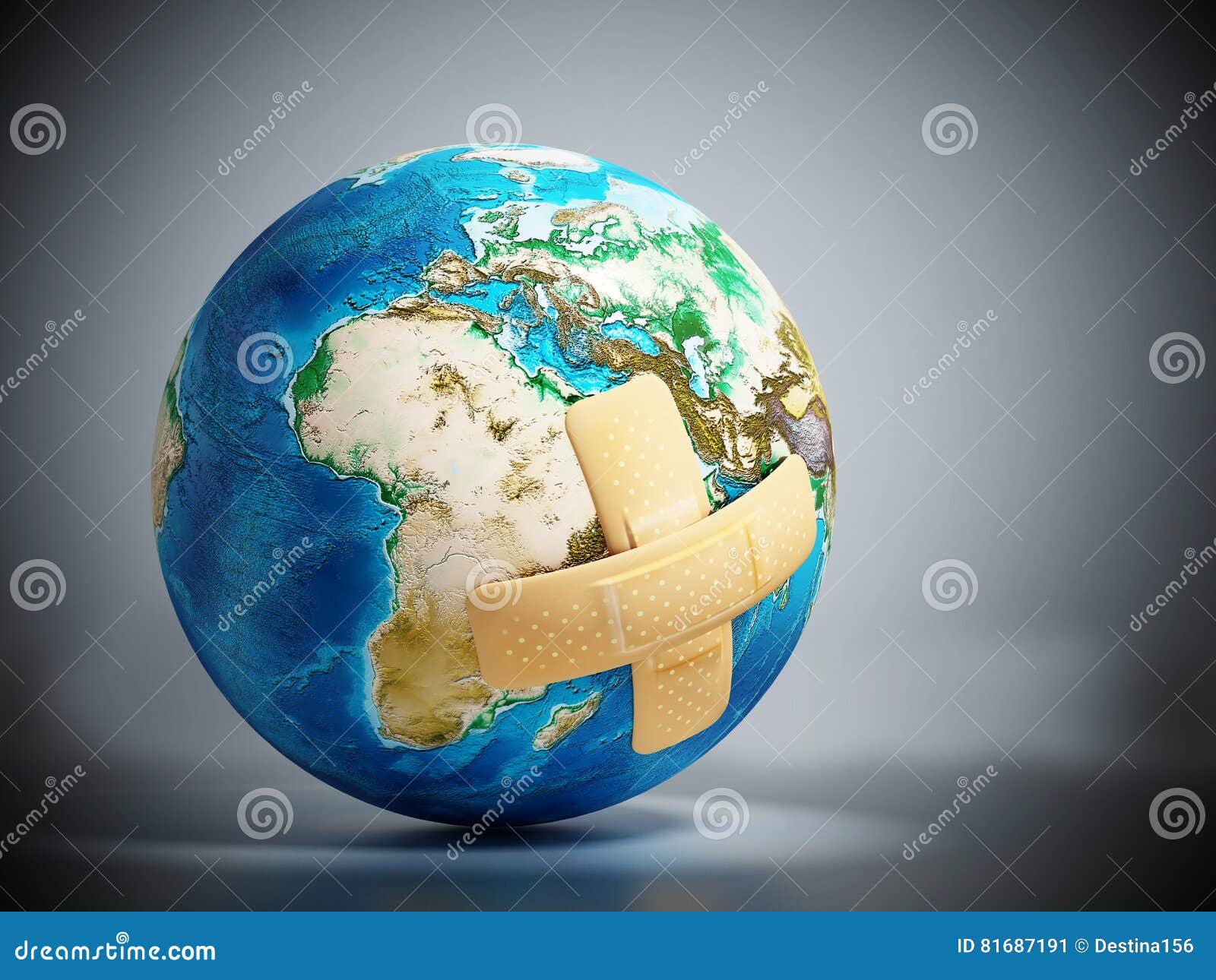 Gekreuzte Pflaster Auf Erde Abbildung 3D Stock Abbildung - Illustration ...