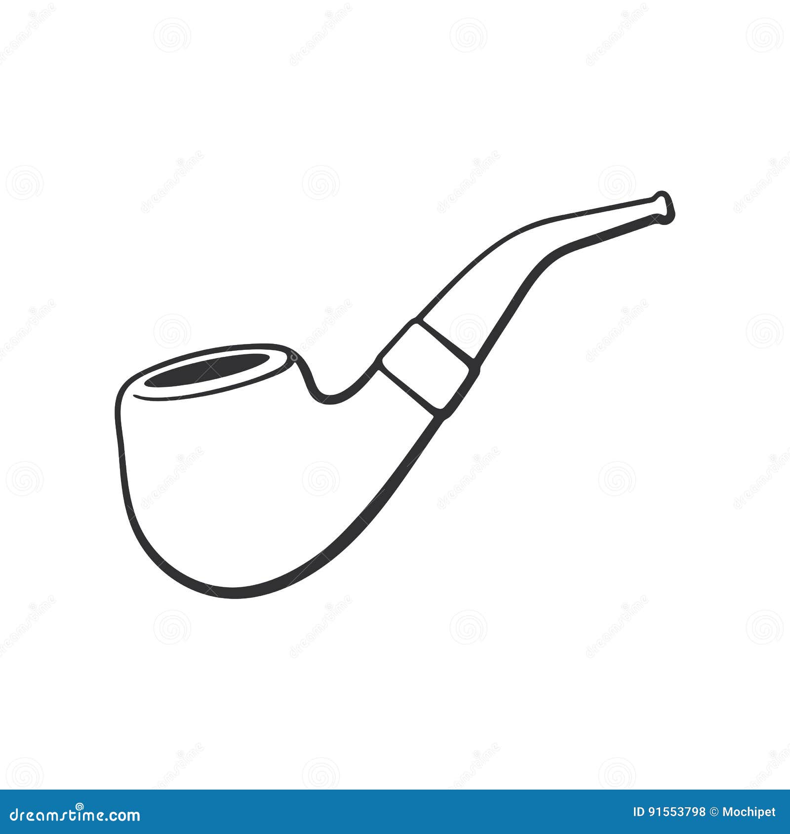 Gekritzel Der Retro- Pfeife Vektor Abbildung - Illustration von zubehör ...