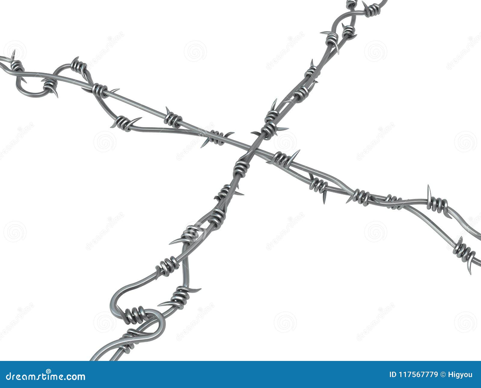 Gekruist prikkeldraad stock illustratie. Illustration of gevaar - 117567779