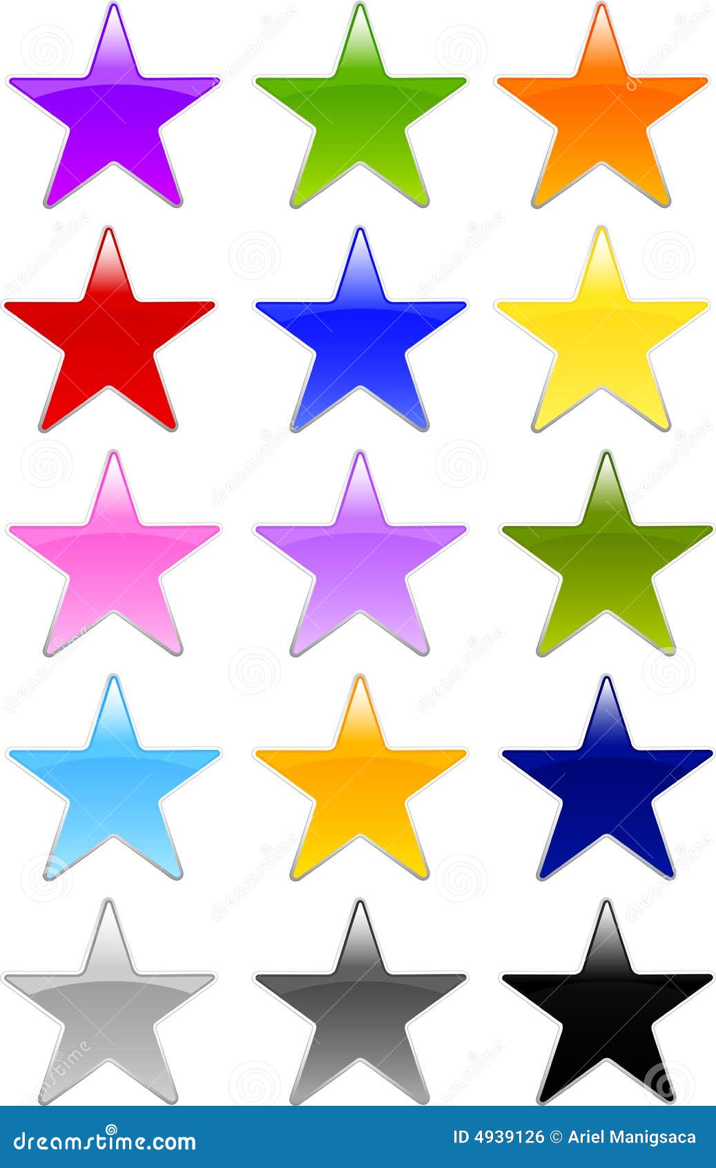 Gel or Glass Star Shape Buttons Stock Vector - Illustration of pink ...