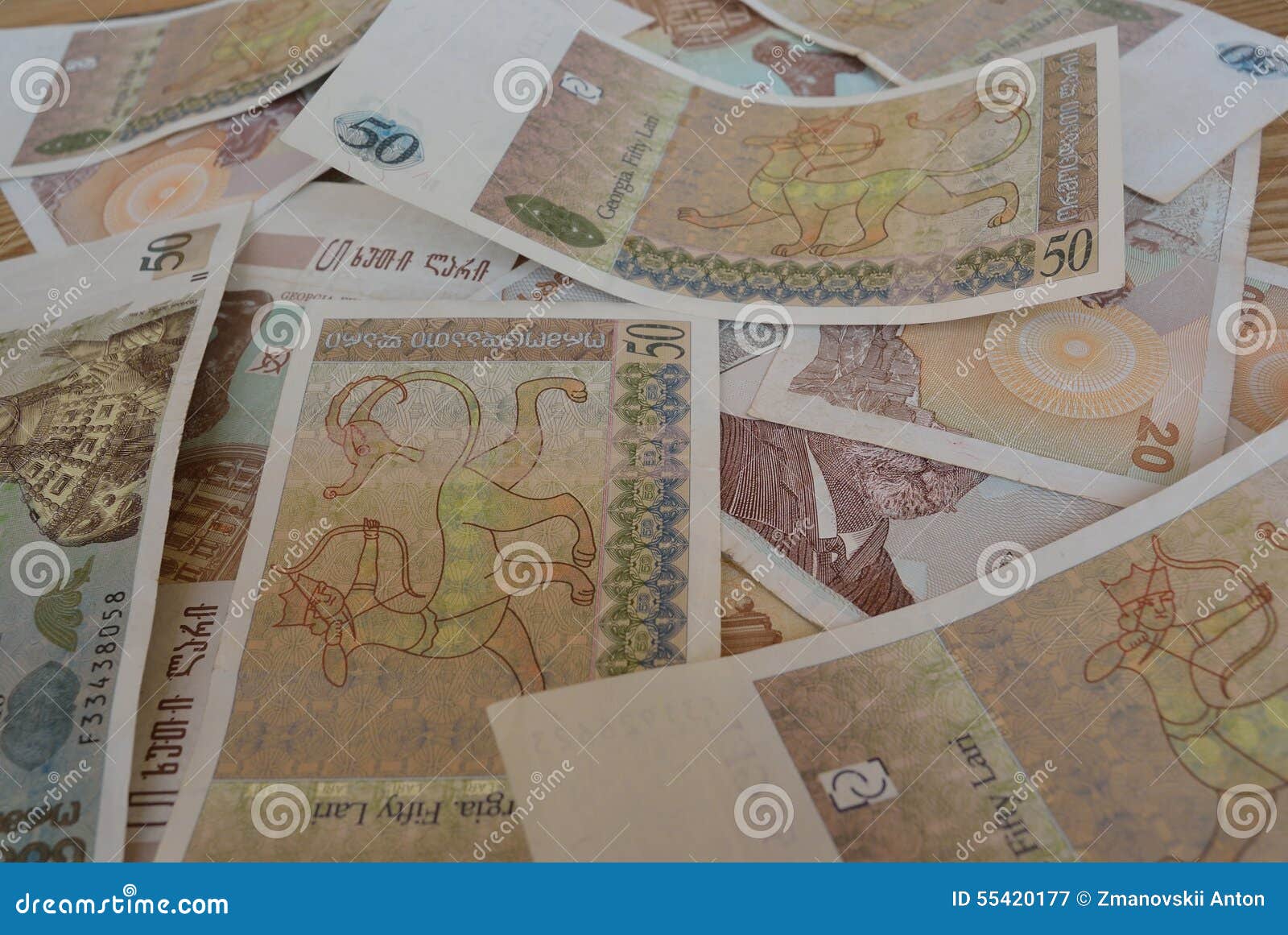 Gel lari stock image. Image of banknotes, currency, georgia - 55420177