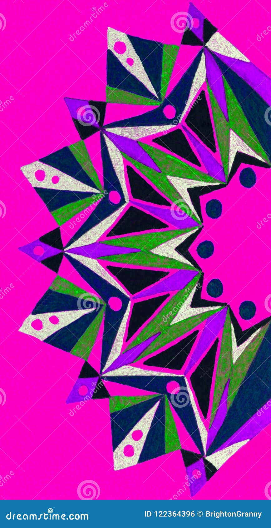 A Half Star Half Circle Pattern with Dots. Stock Illustration ...