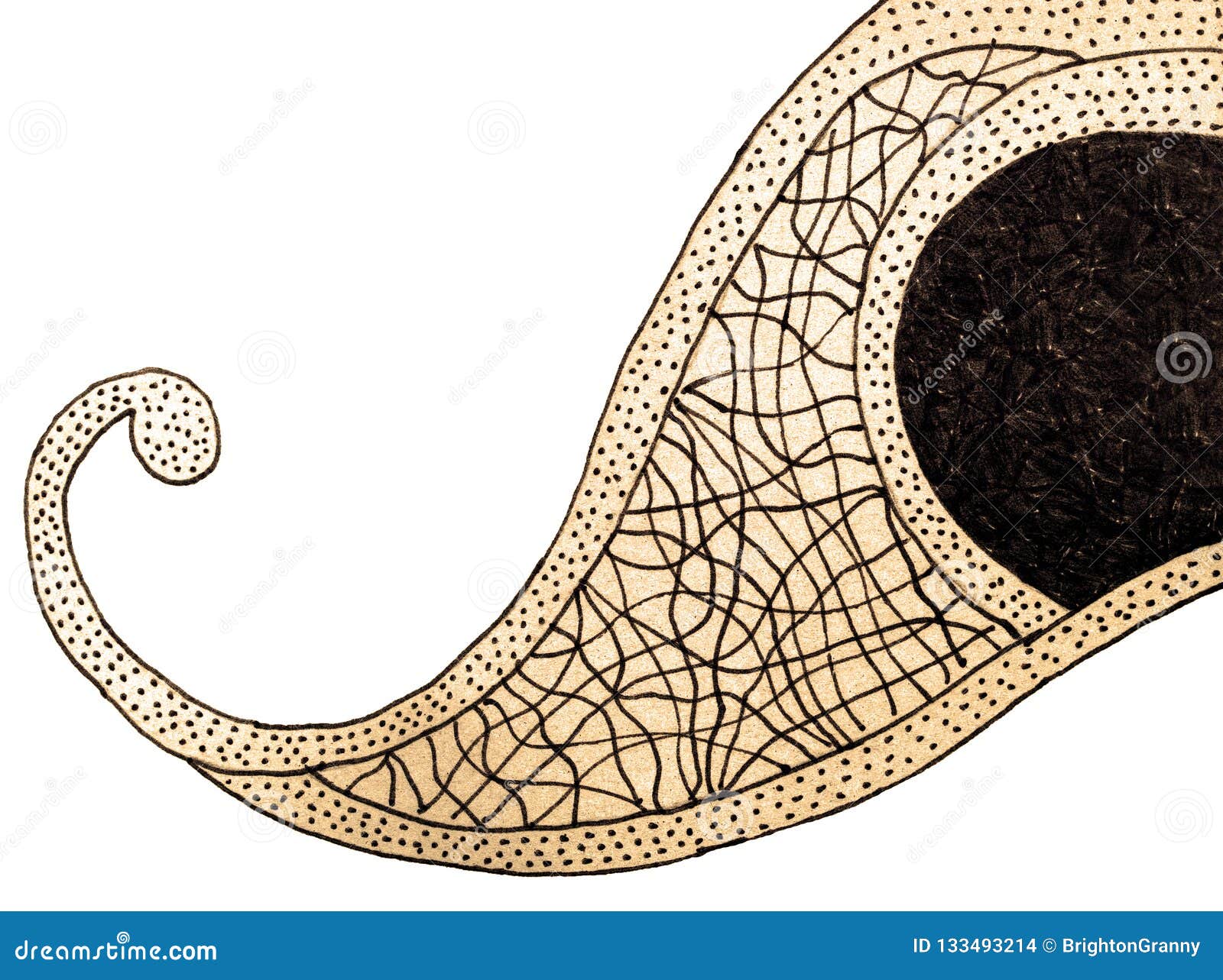 A Sepia Drawing of a Wave Shape Abstract Pattern. Stock Illustration ...
