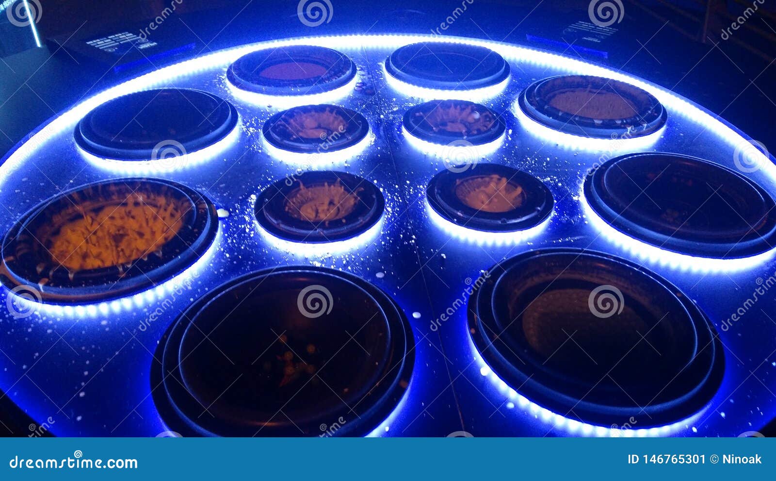 Circular Vibrations. Blue Rippled Water Waves. Blue Background Stock ...