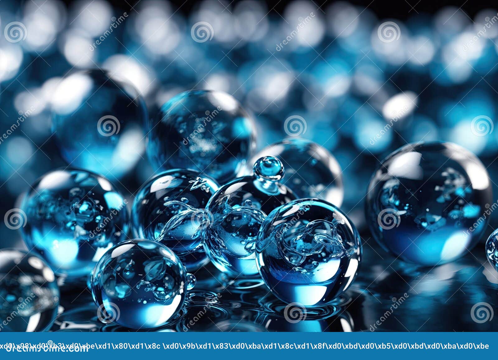 Gel. Water Blue Balls. Texture or Background Stock Image - Image of ...