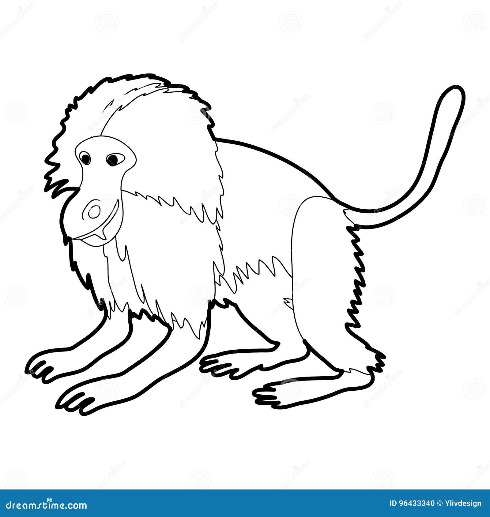 Gelada Monkey Icon, Cartoon Style Vector Illustration | CartoonDealer ...