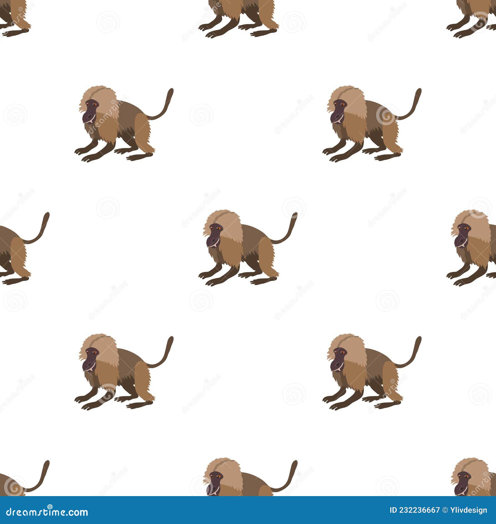 Gelada Monkey Icon, Cartoon Style Vector Illustration | CartoonDealer ...