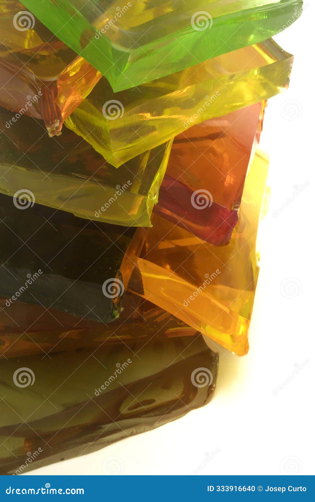 Gelatin Blocks Piled Up on White Stock Photo - Image of colorful ...