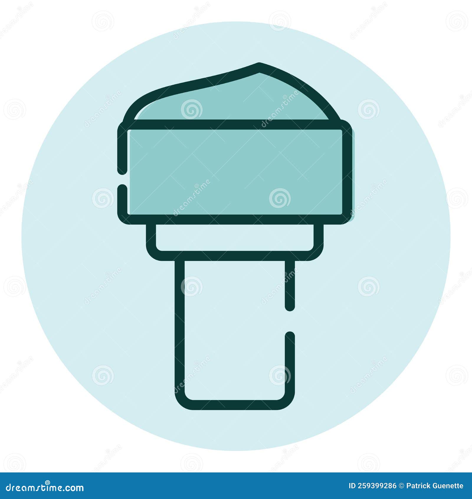 Gelato in cone, icon stock vector. Illustration of colorful - 259399286