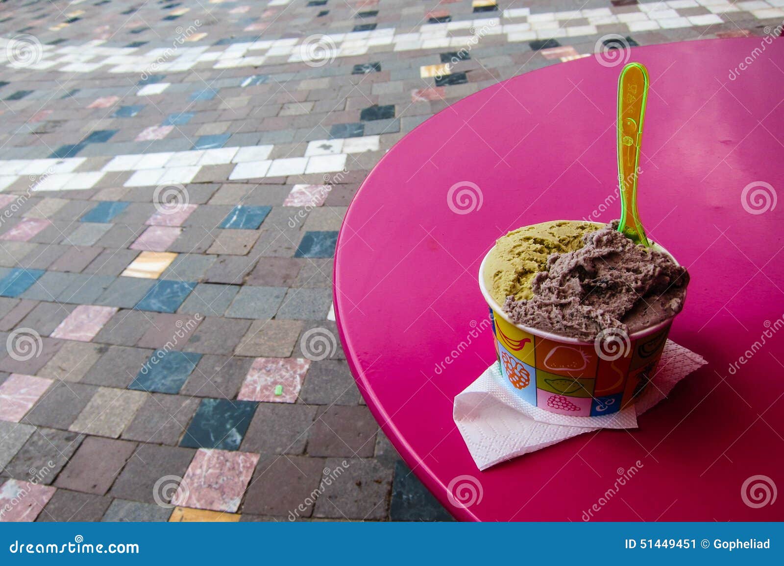 Gelato stock image. Image of delicious, table, cream - 51449451