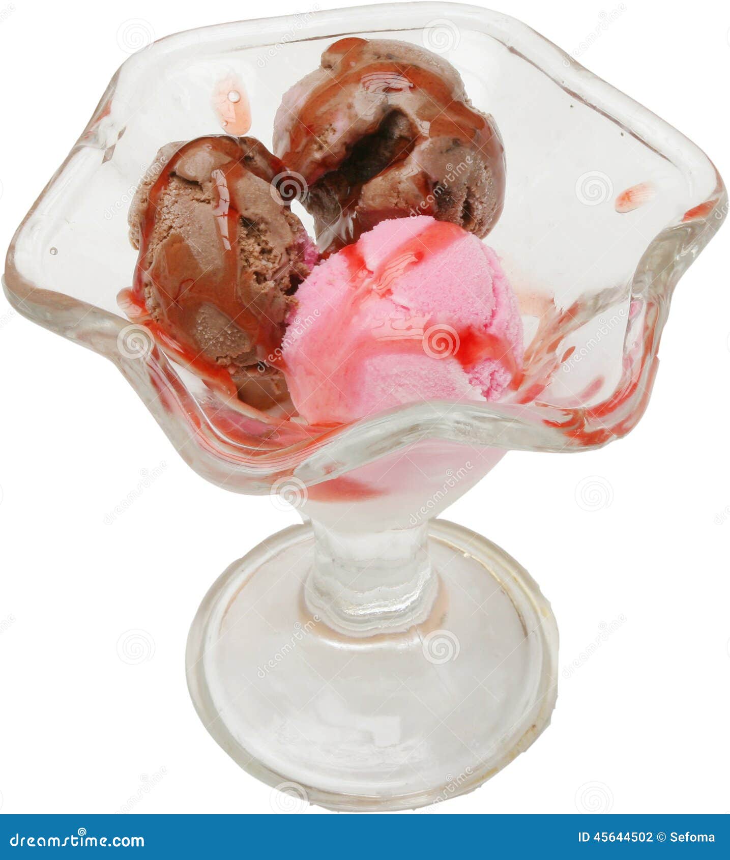 Gelato Misto in Un Vetro Con Differenti Gusti Fotografia Stock ...