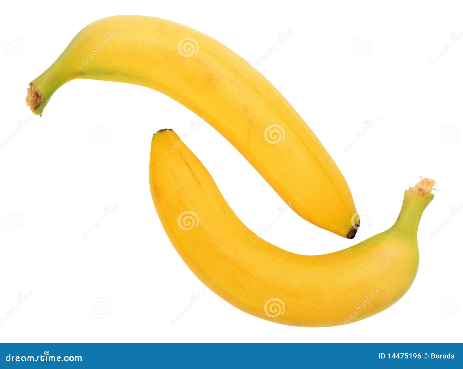 Gelbe Banane zwei stockfoto. Bild von vitalität, bestandteil - 14475196