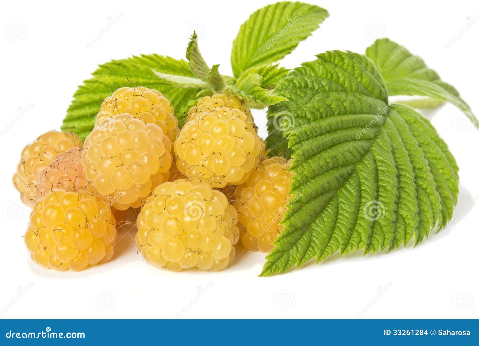 Gelbe Himbeeren stockfoto. Bild von nahrung, vitamin - 33261284
