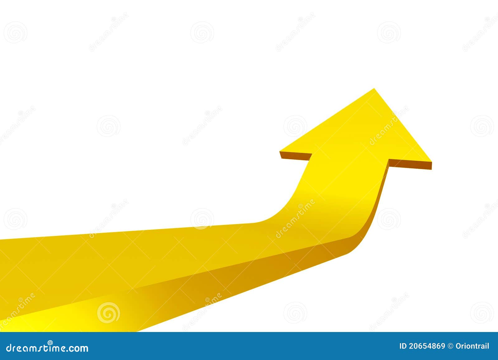 Gelber Pfeil 3D stock abbildung. Illustration von formular - 20654869