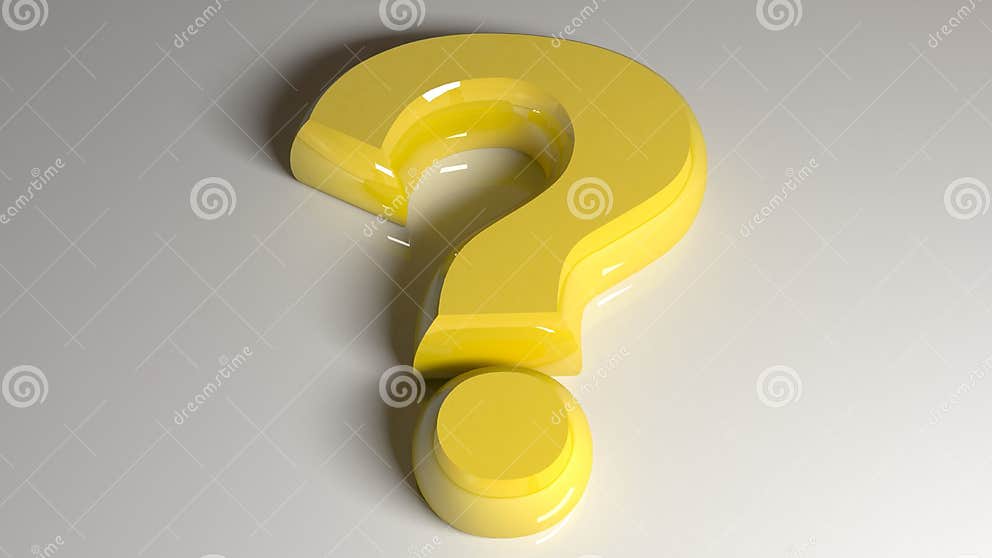 Gelbes Fragezeichen stock abbildung. Illustration von zweifel - 35250833