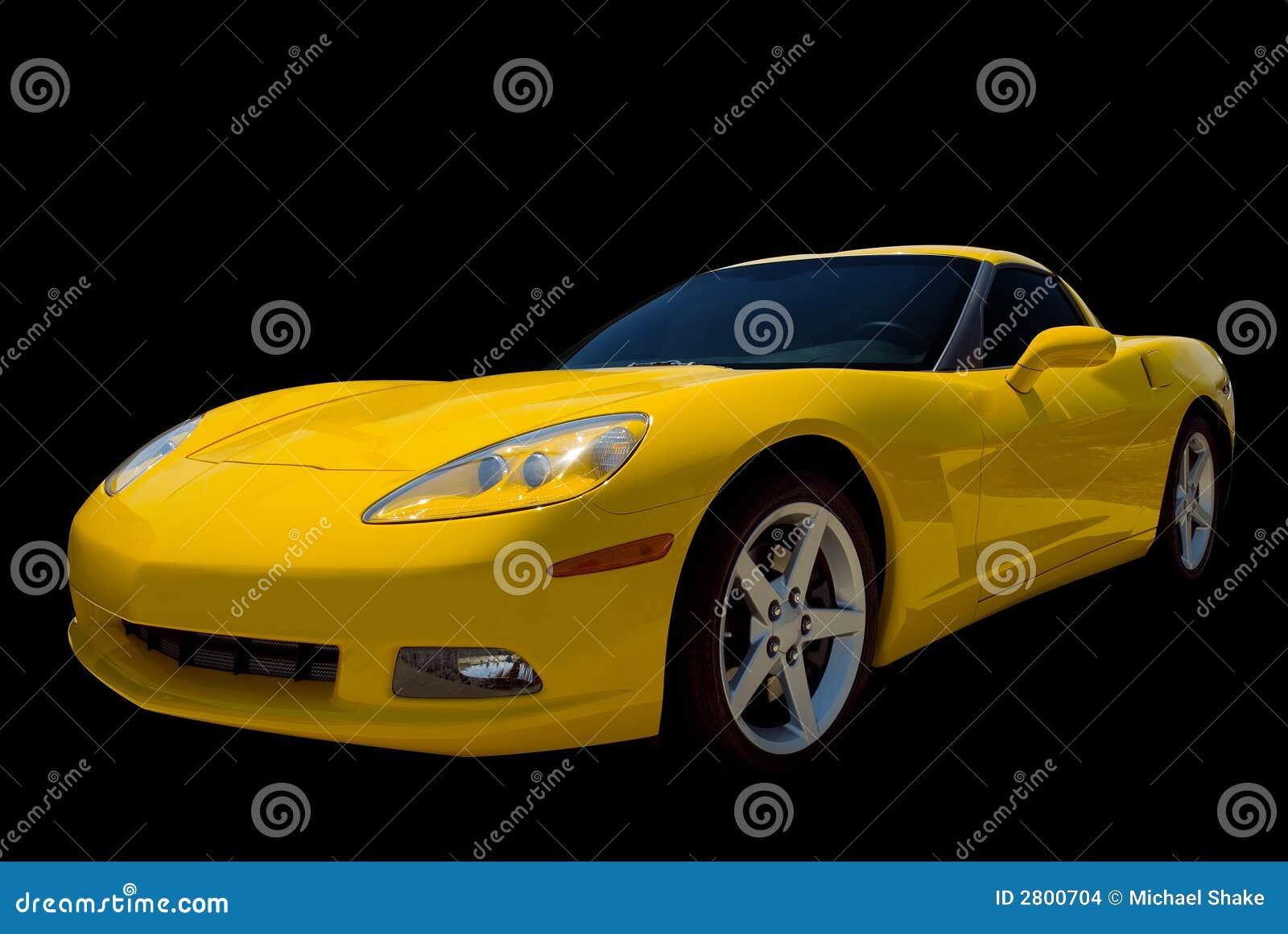 Gelbes Sport-Auto stockfoto. Bild von glänzend, drehzahl - 2800704