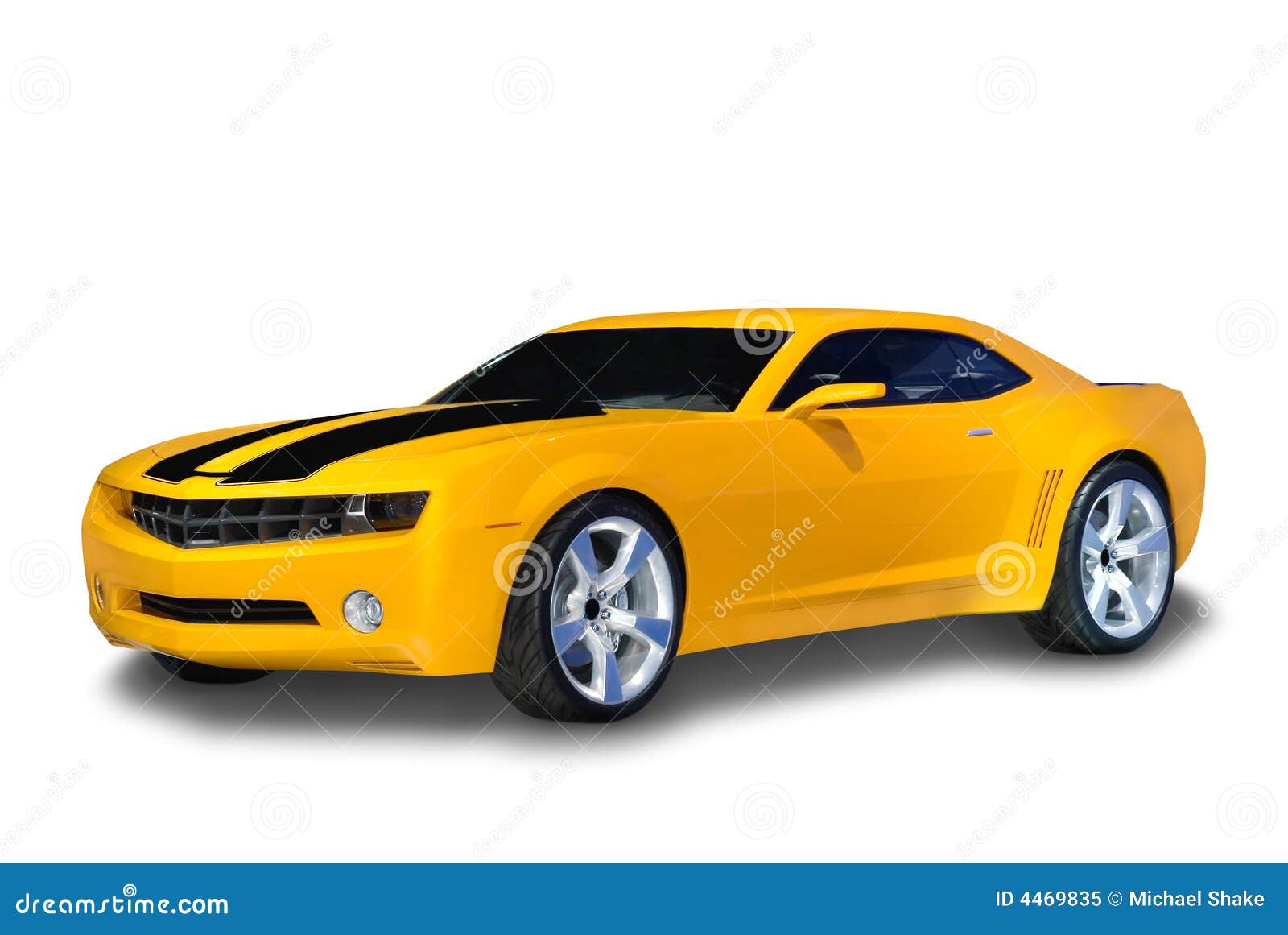 Gelbes Sport-Auto stockbild. Bild von gelb, drehzahl, pfad - 4469835