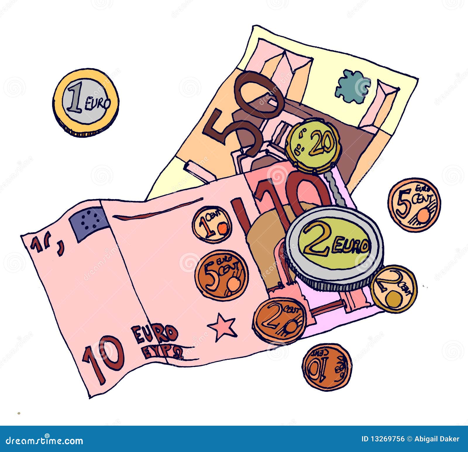 Geld stock abbildung. Illustration von geld, europäisch - 13269756