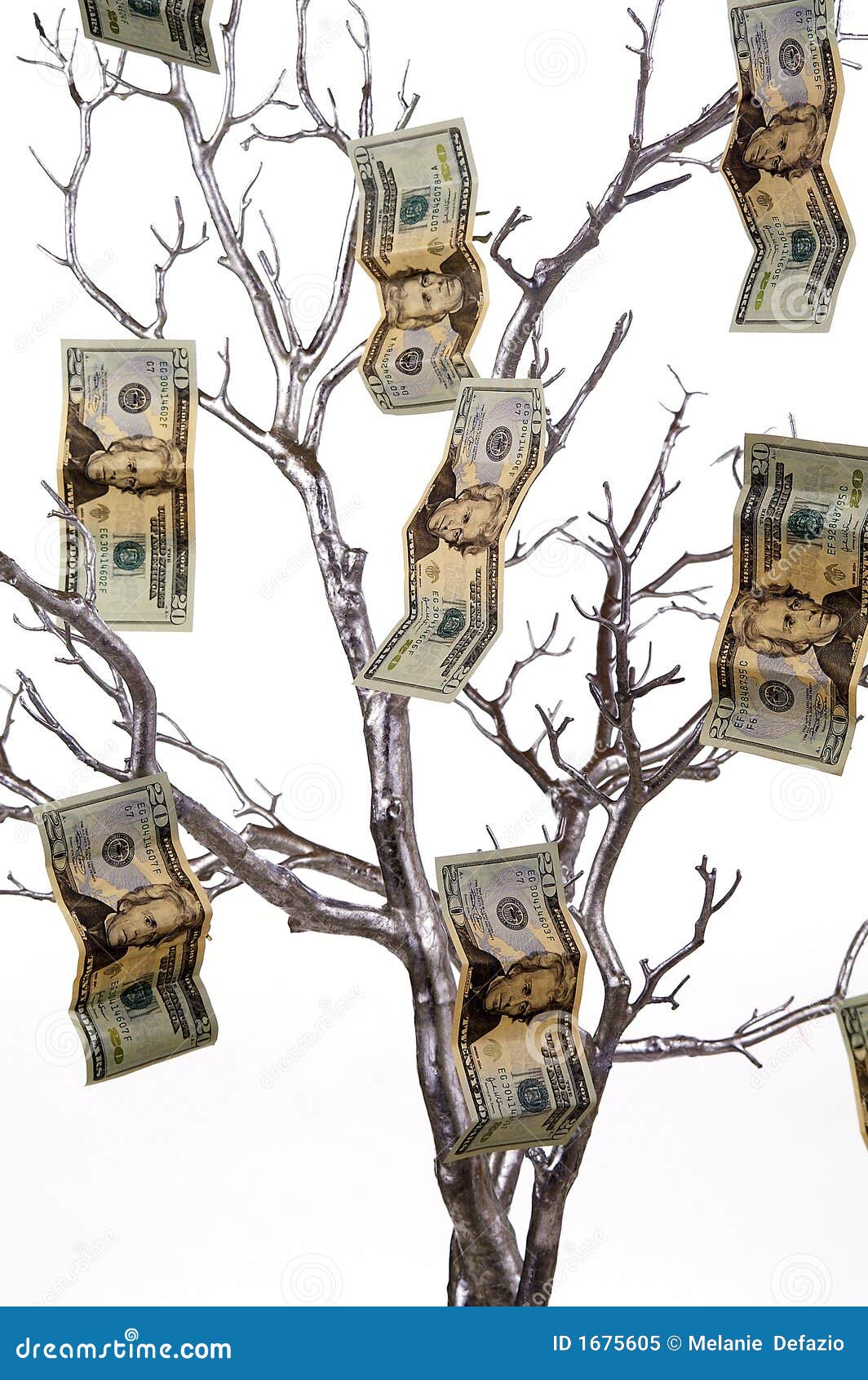 Geld-Baum stockbild. Bild von geben, fülle, geschäft, silber - 1675605
