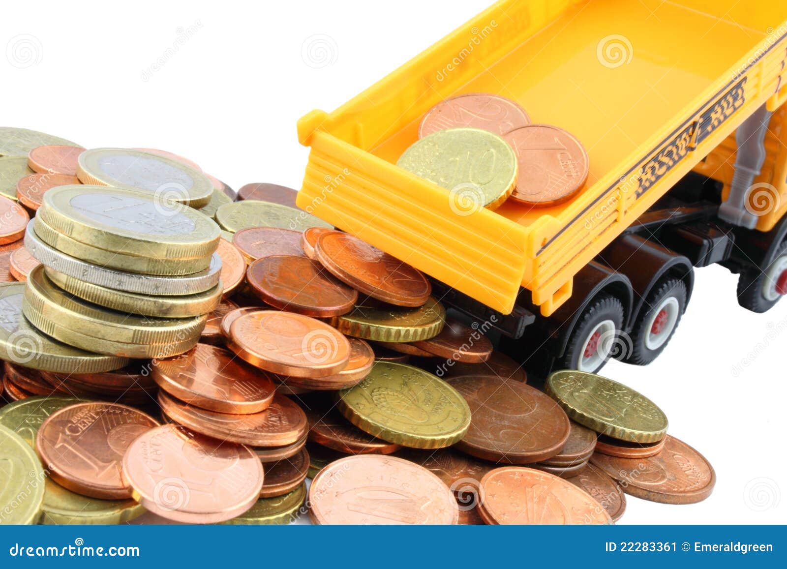 Geld-Berg stockbild. Bild von querneigungen, cent, münze - 22283361