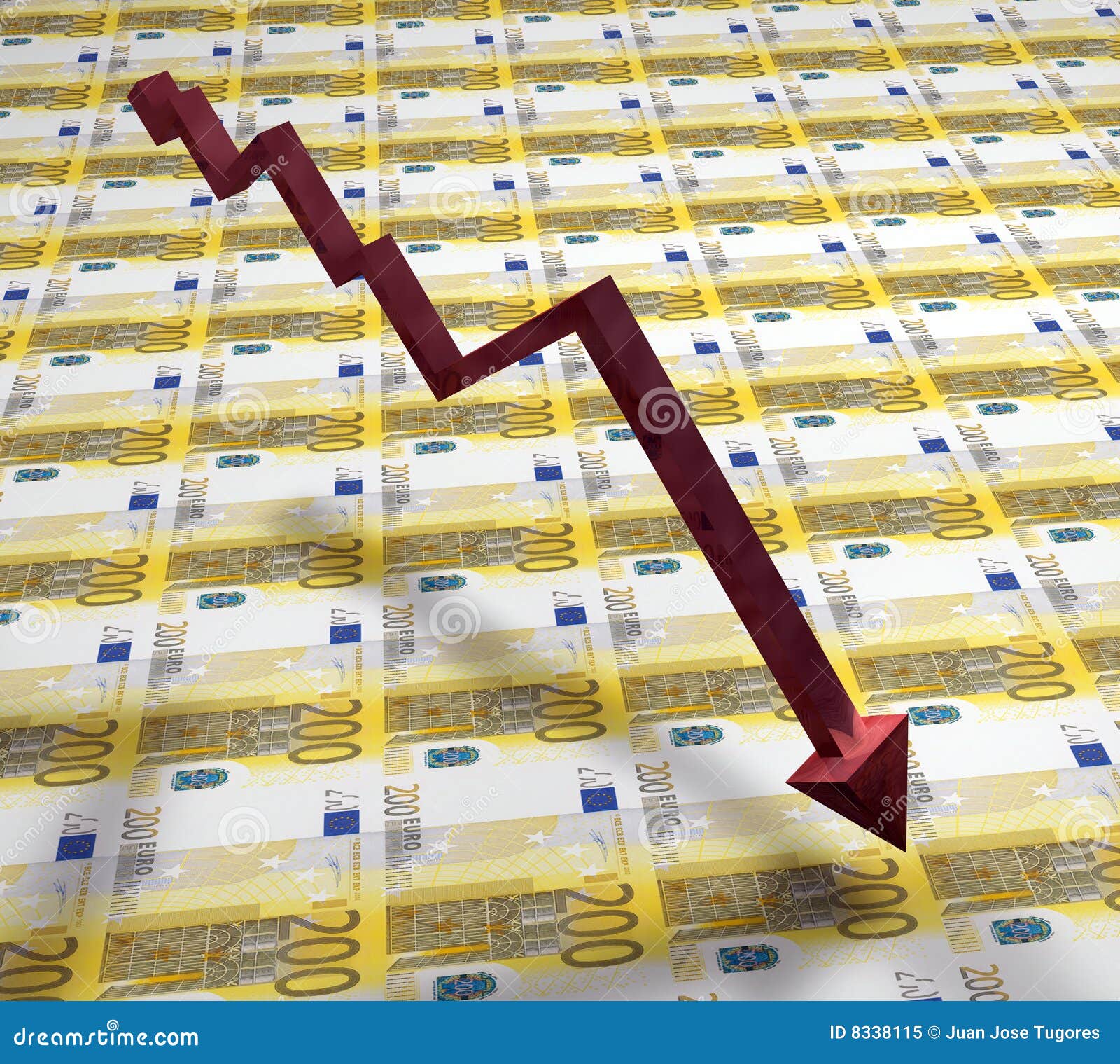 Geld dat daalt stock illustratie. Illustration of gootsteen - 8338115