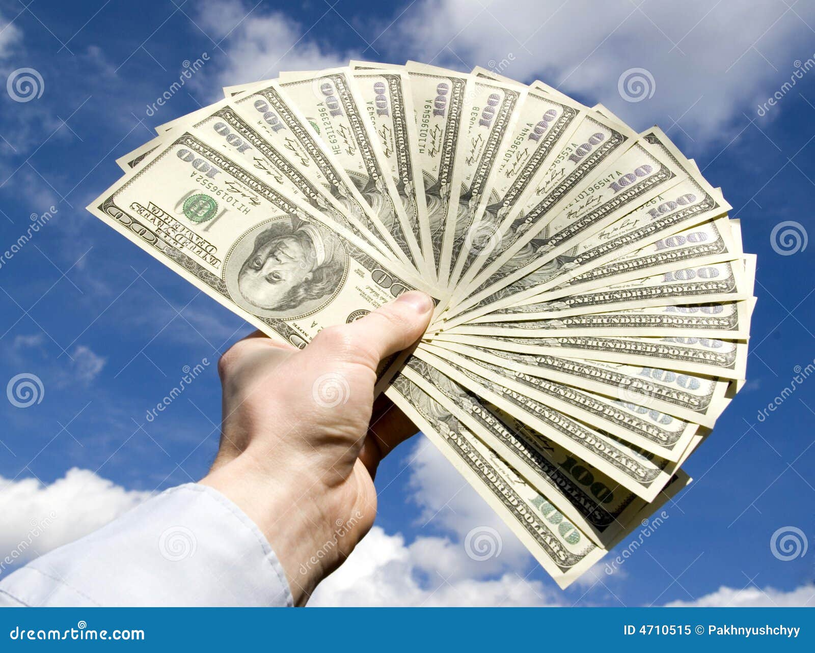 Geld in der Hand stockbild. Bild von darlehen, dollar - 4710515