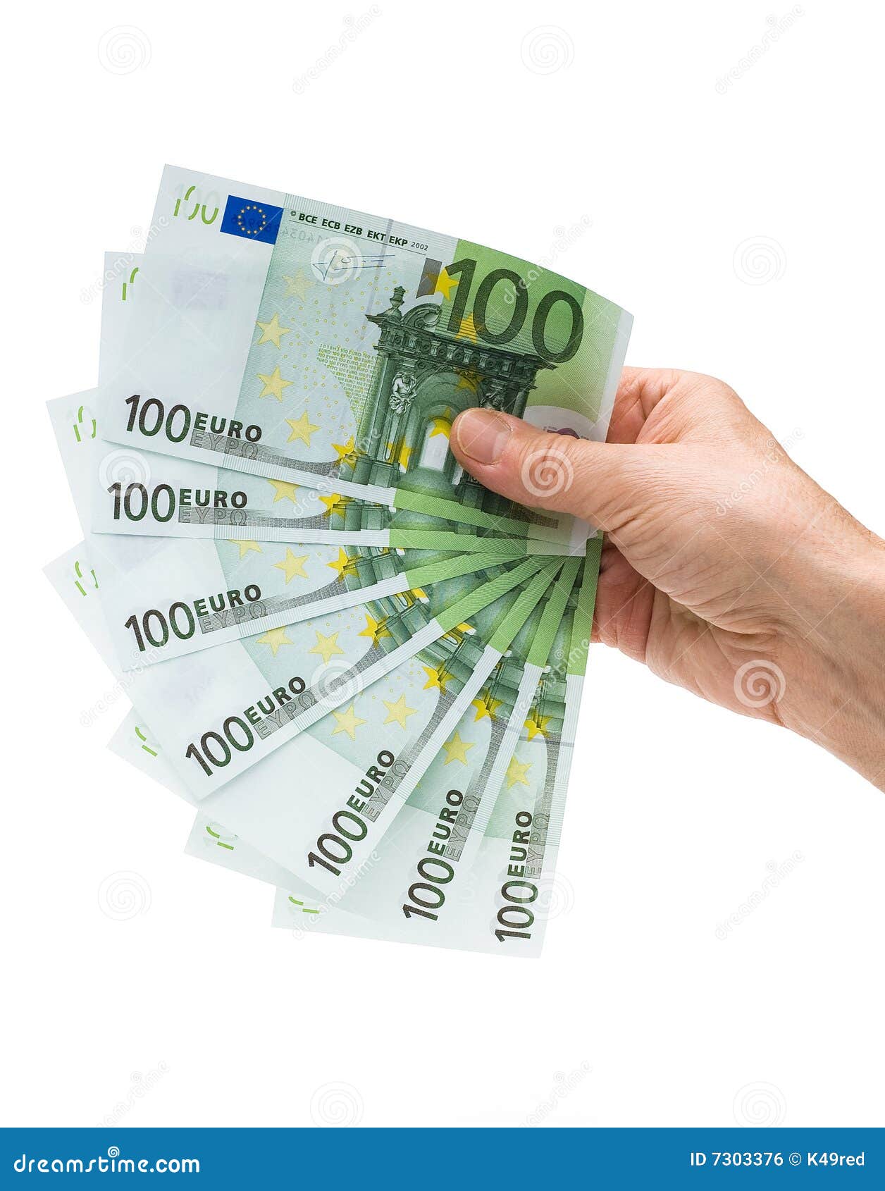 Geld in een hand stock foto. Image of financiën, rekening - 7303376
