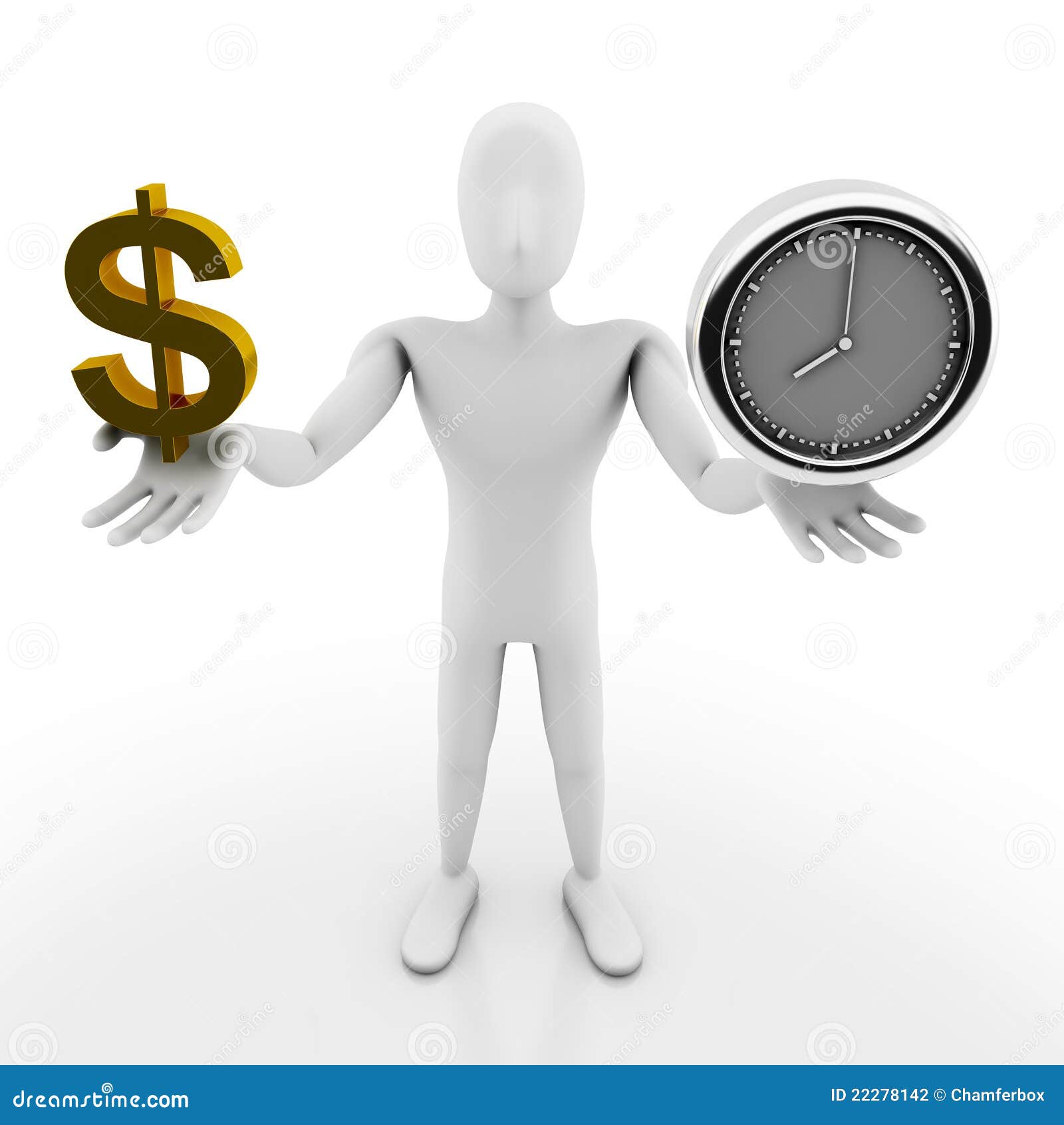 Geld en Tijd stock illustratie. Illustration of financiën - 22278142