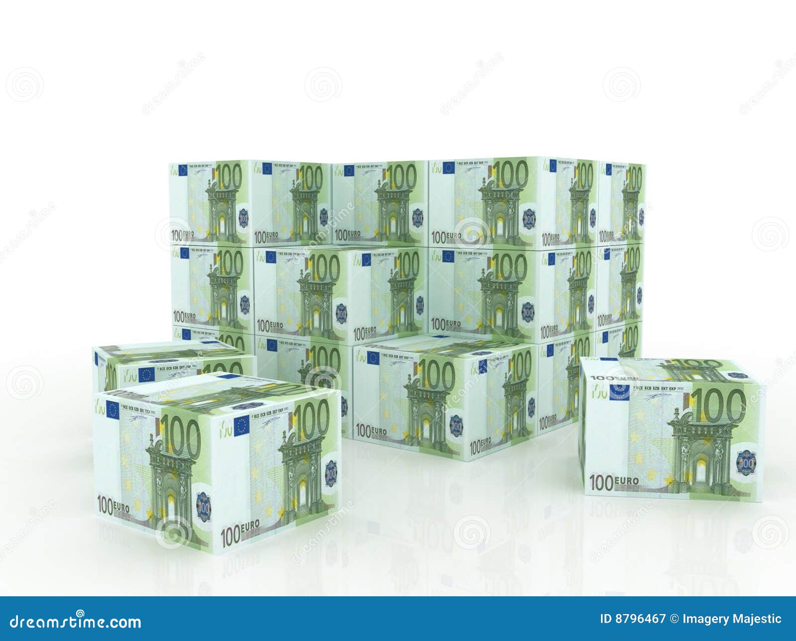 GELD - Euro Rekeningsdozen in Stapel Stock Illustratie - Illustration ...