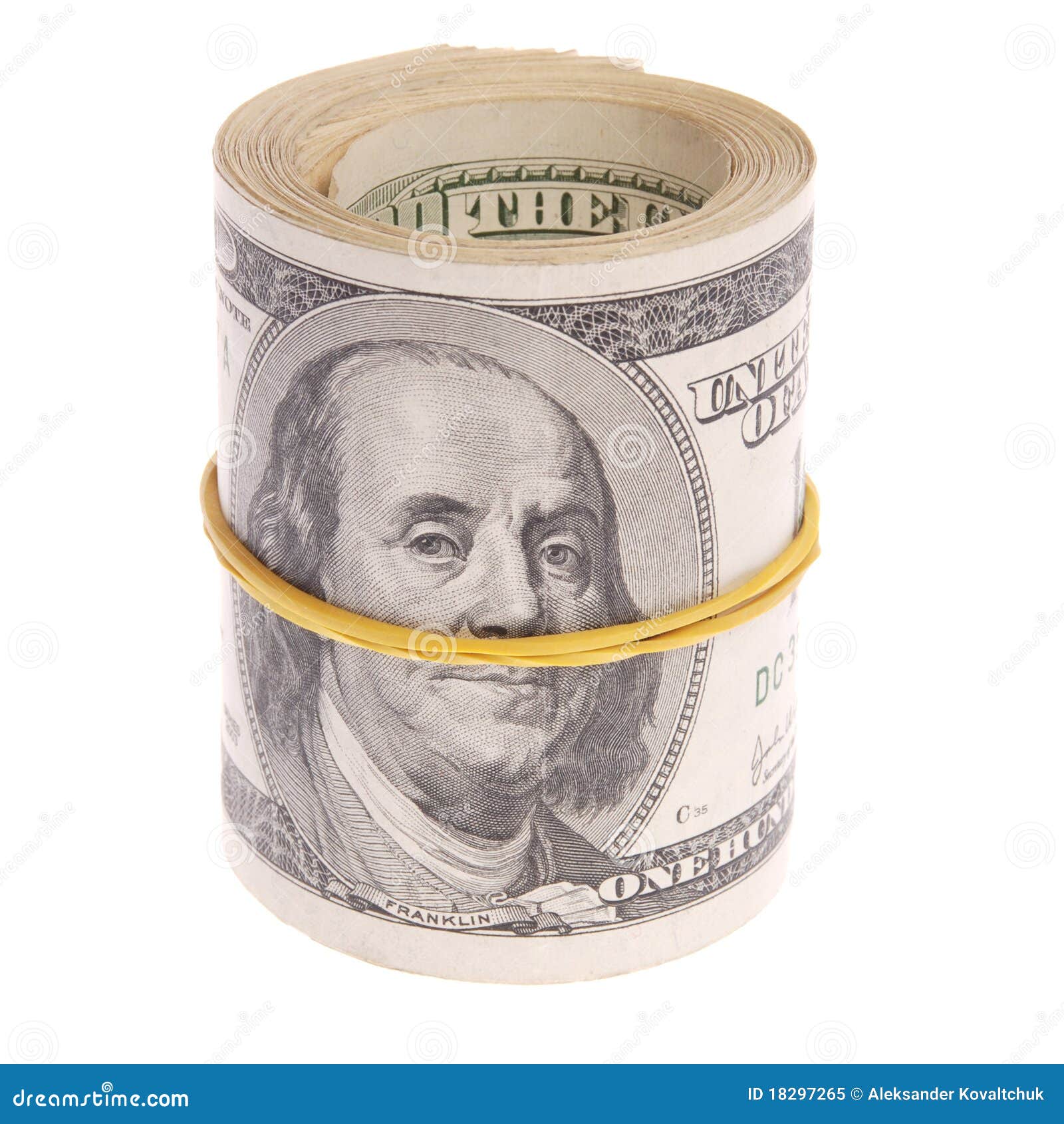 Geld rol stock afbeelding. Image of zaken, kleur, sluit - 18297265