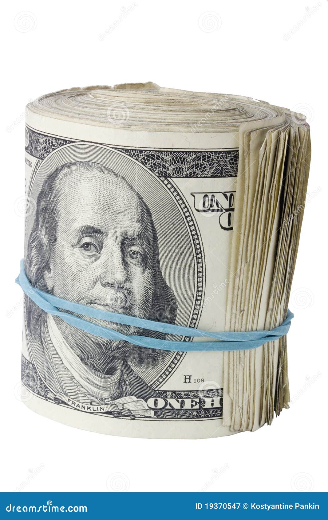 Geld-Rolle stockbild. Bild von hundert, band, dollar - 19370547