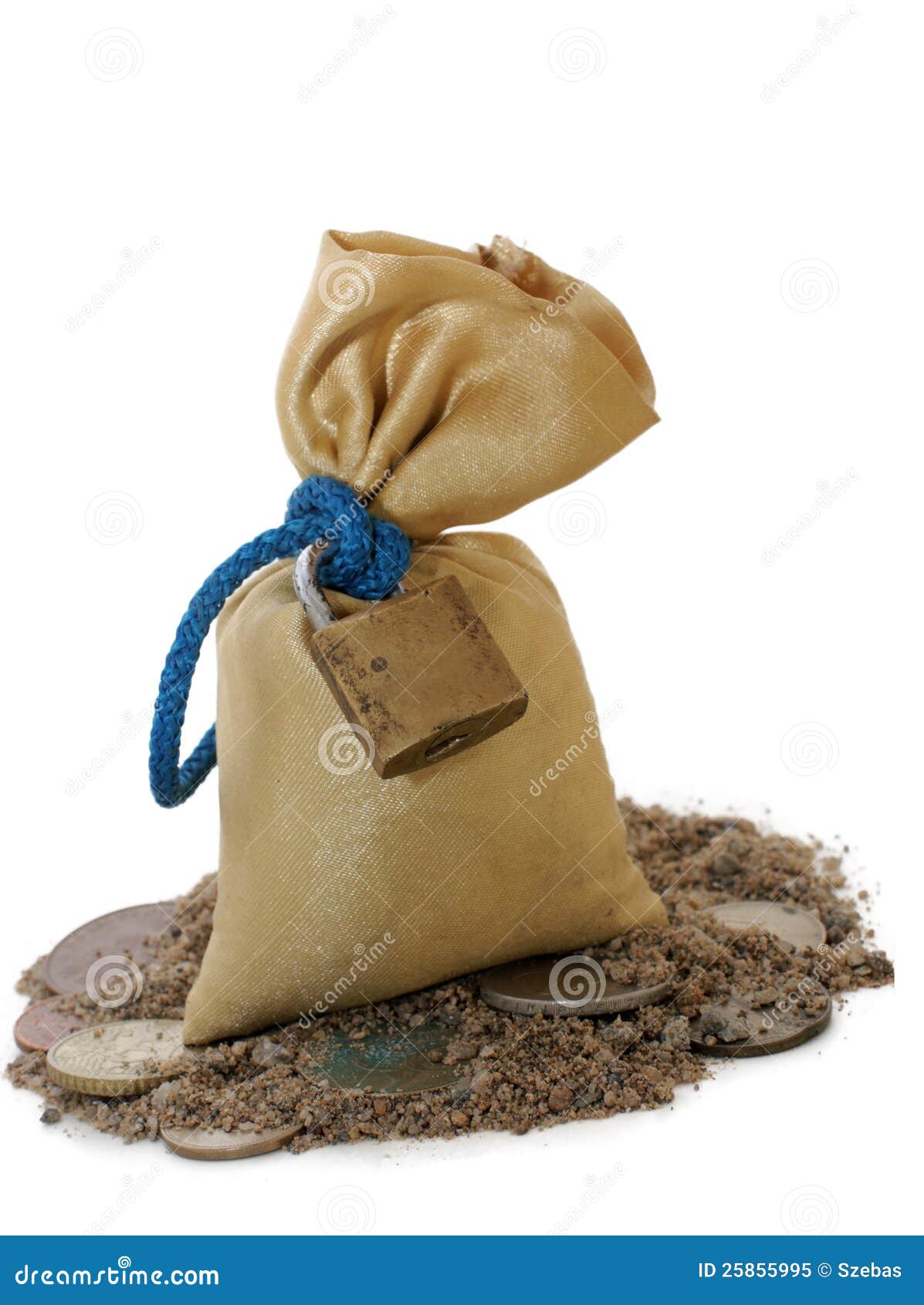 Geld-Sack stockbild. Bild von sack, verschlossen, bargeld - 25855995